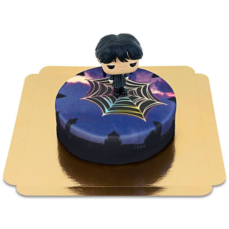 Wednesday®-Figur auf Akademie-Torte | Für Fans & Feiern 🍰 deinetorte.de